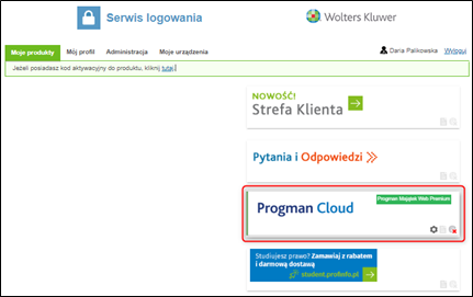 Logowanie i nadawanie uprawnień w programie Progman Cloud Majątek - Progman - Pomoc techniczna